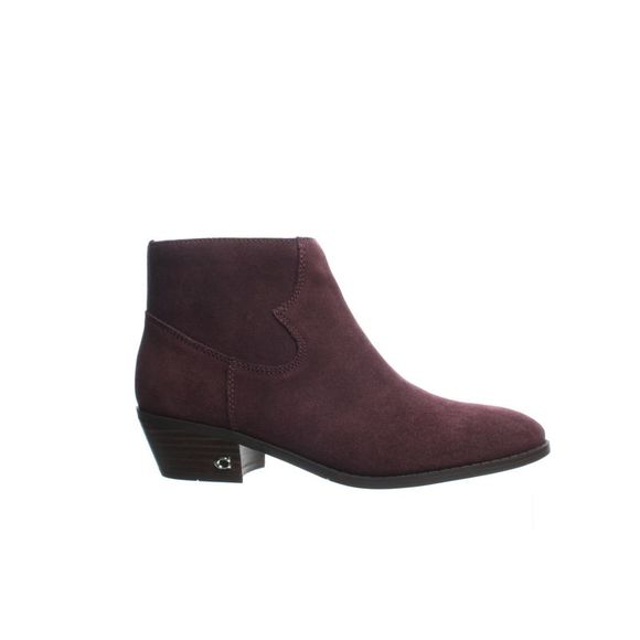 Coach | Shoes | Coach Womens Danni Wine Ankle Boots Size 6 Medium B M ...
